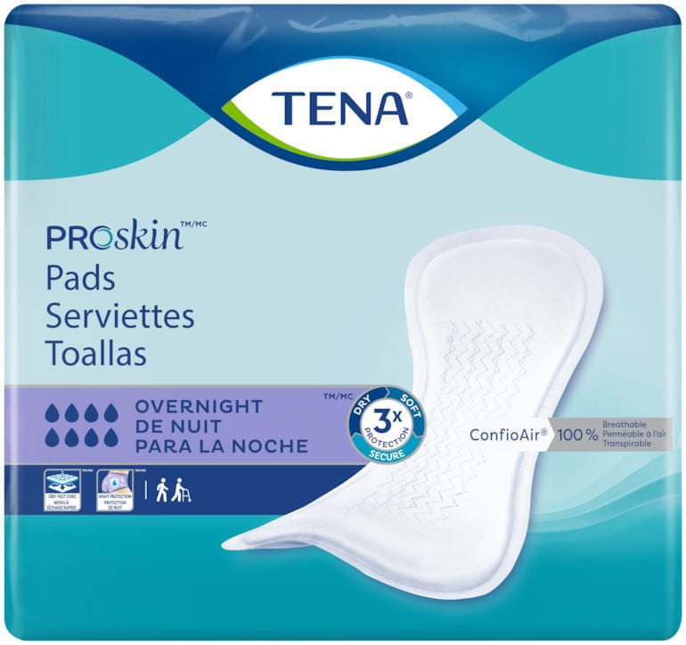 Compresa higiénica para mujer - PROSKIN OVERNIGHT - TENA - transpirable