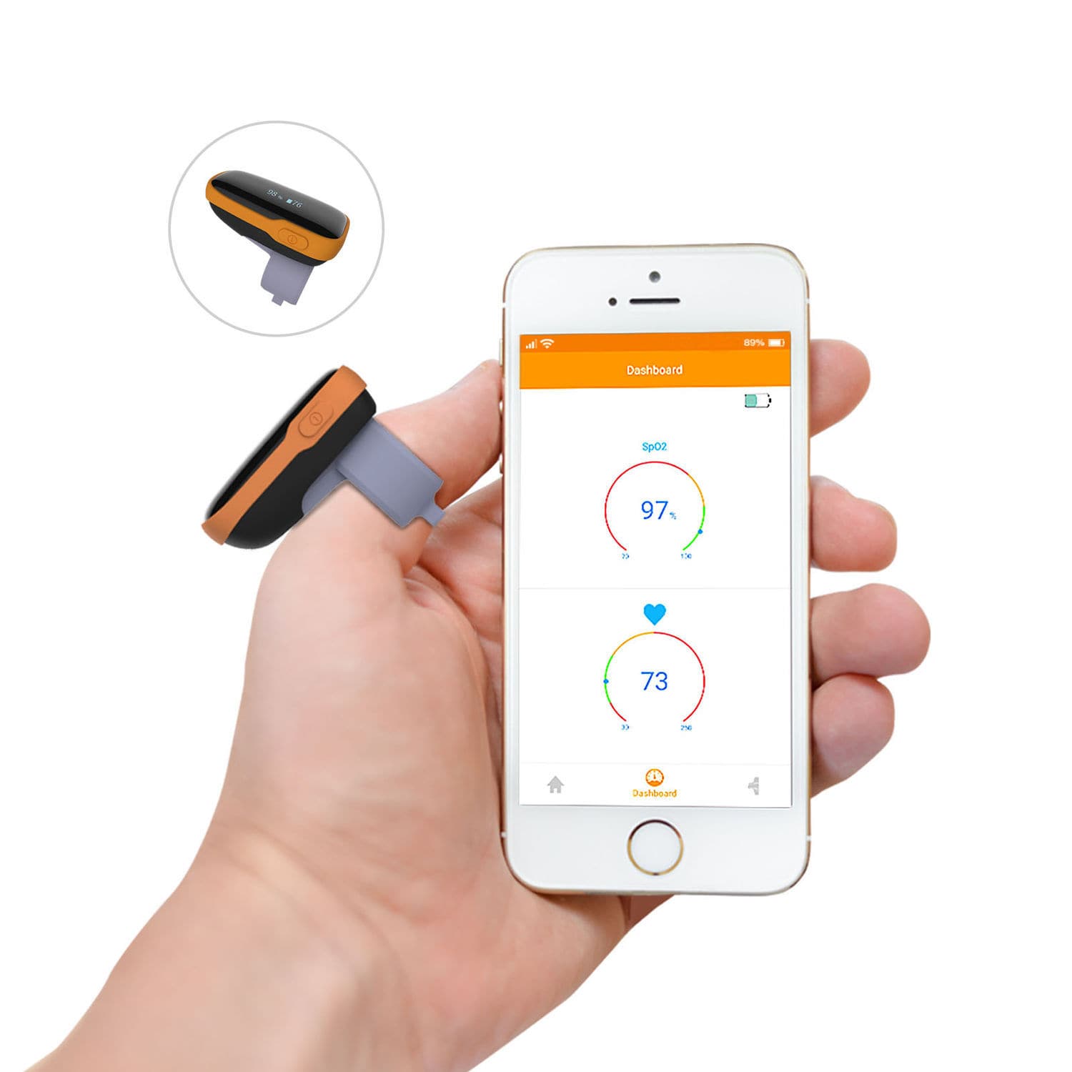 Pulsioxímetro de dedo - WearO2 - Viatom by Lepu - para terapia CPAP ...