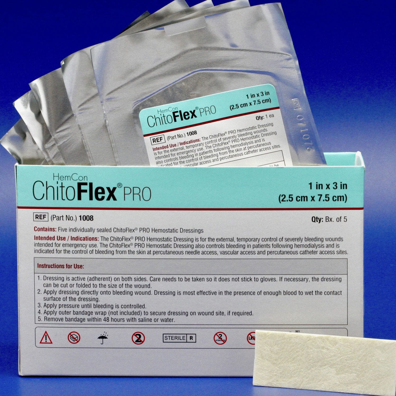 Tirita - ChitoFlex® PRO - Tricol Biomedical - antimicrobiano / hemostático