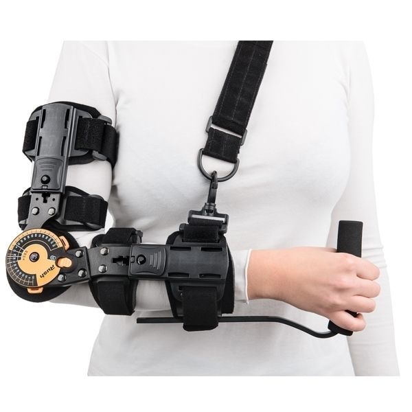 Órtesis de codo - RUSH - Qmed - articulada / con asidero