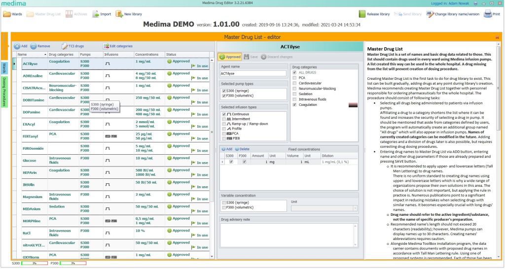 Software de gestión de bombas de infusión - User ToolBox - Medima ...