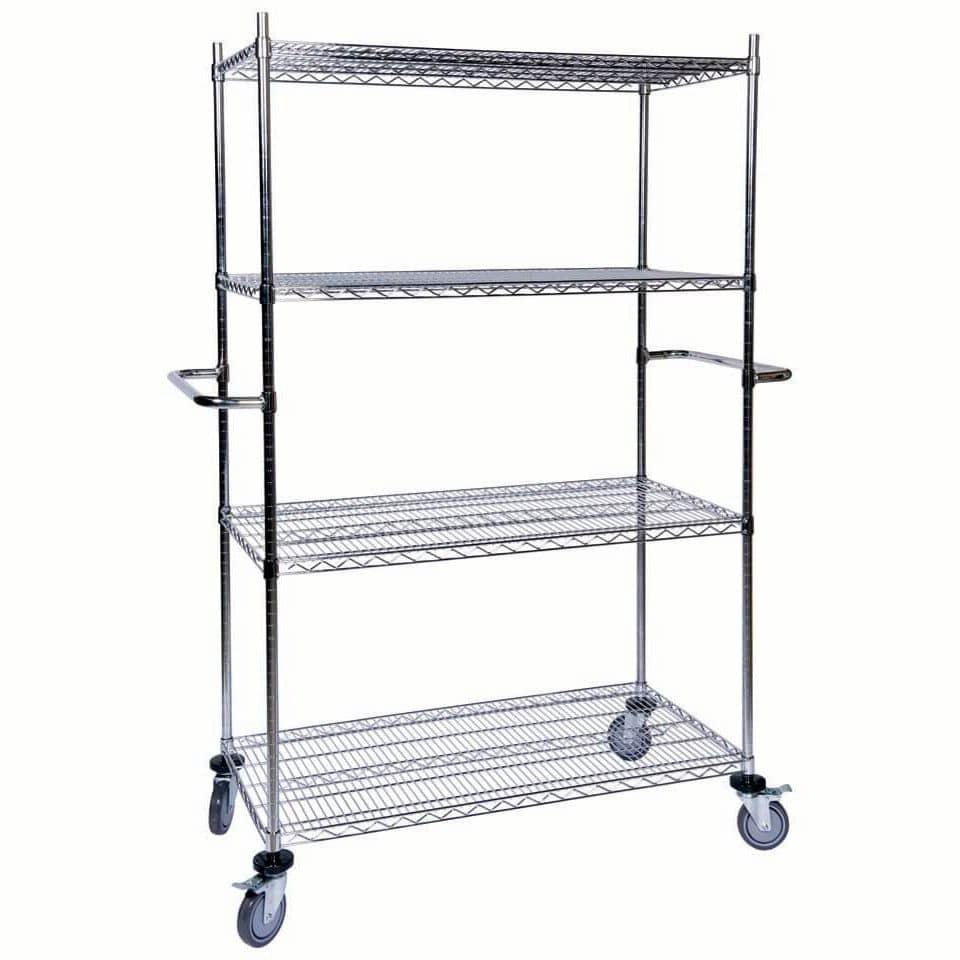 Estantería 4 estantes - IntraSpace - móvil / enrejada