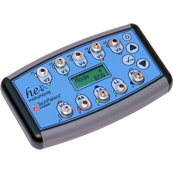 Simulador ECG - TechPatient® CARDIO V4 - HE INSTRUMENTS LLC - para atención general / portátil