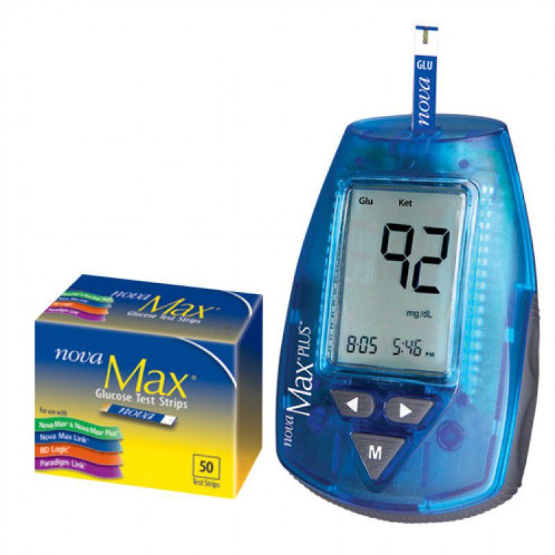Glucómetro con disparador de lancetas - Nova Max® Plus - Nova Diabetes ...