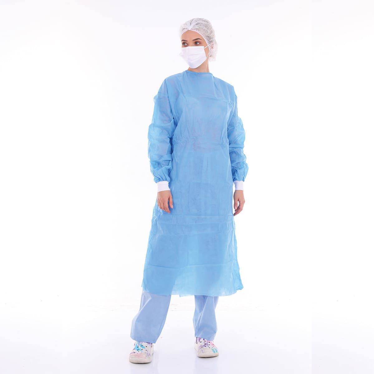 Bata desechable para paciente unisex - SUBMED - azul