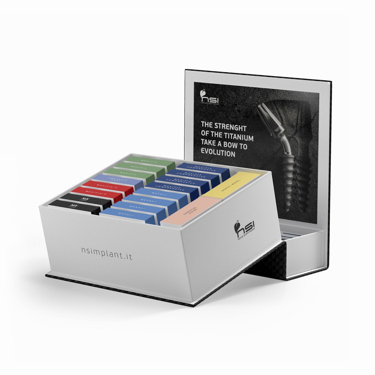 Implante dental cilíndrico cónico - SMART BOX - NSI srl - de titanio ...