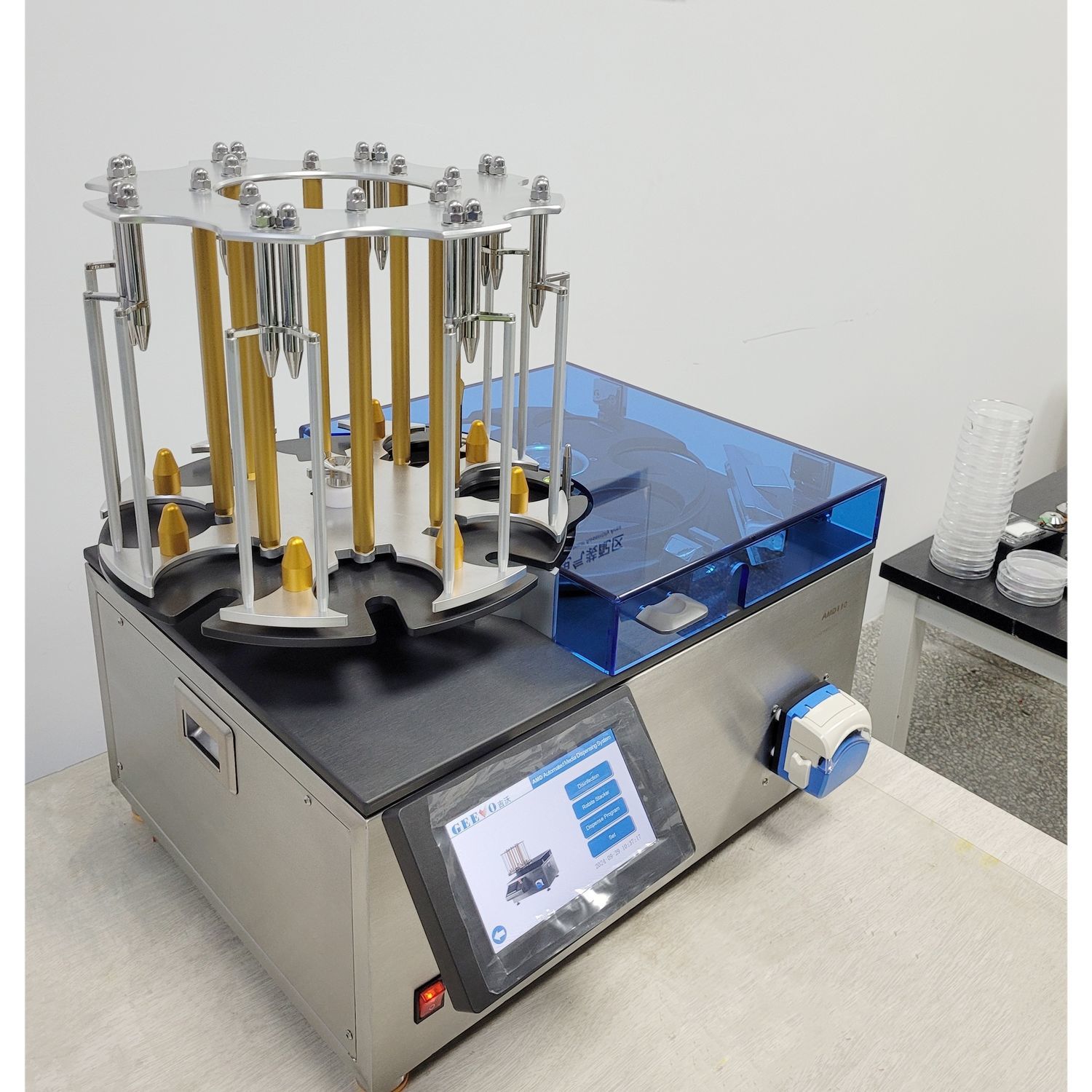 Dispensador de medios automatizado - AMD110 - GEEVO TECHNOLOGY - de laboratorio / de mesa
