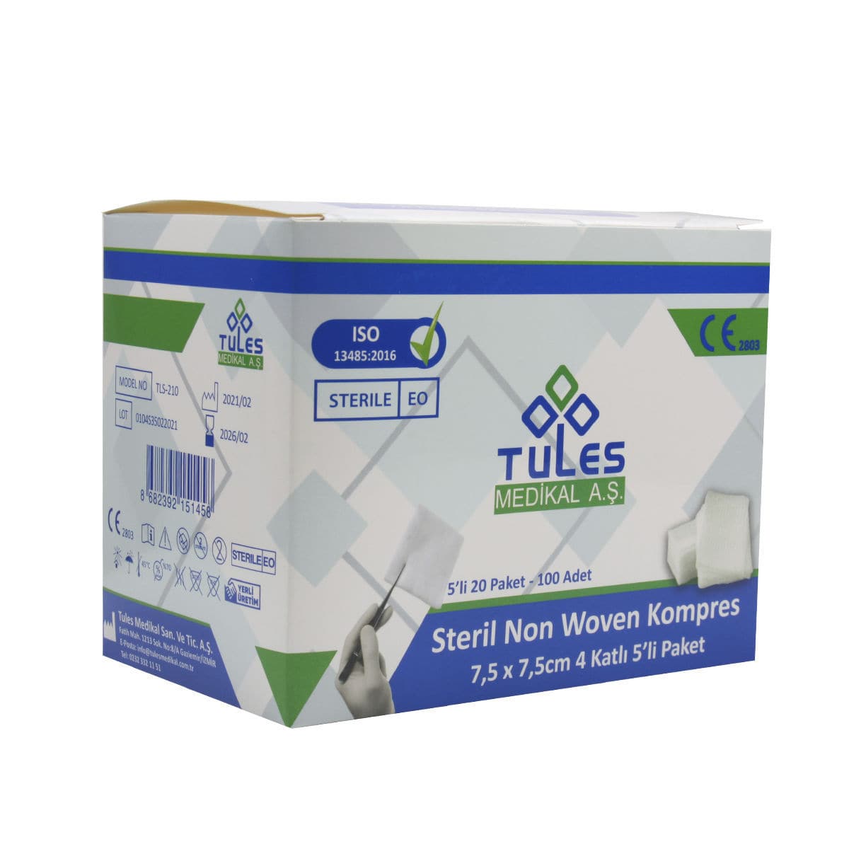 Compresa de gasa estériles - Tules Medikal - transpirable / sin tejer