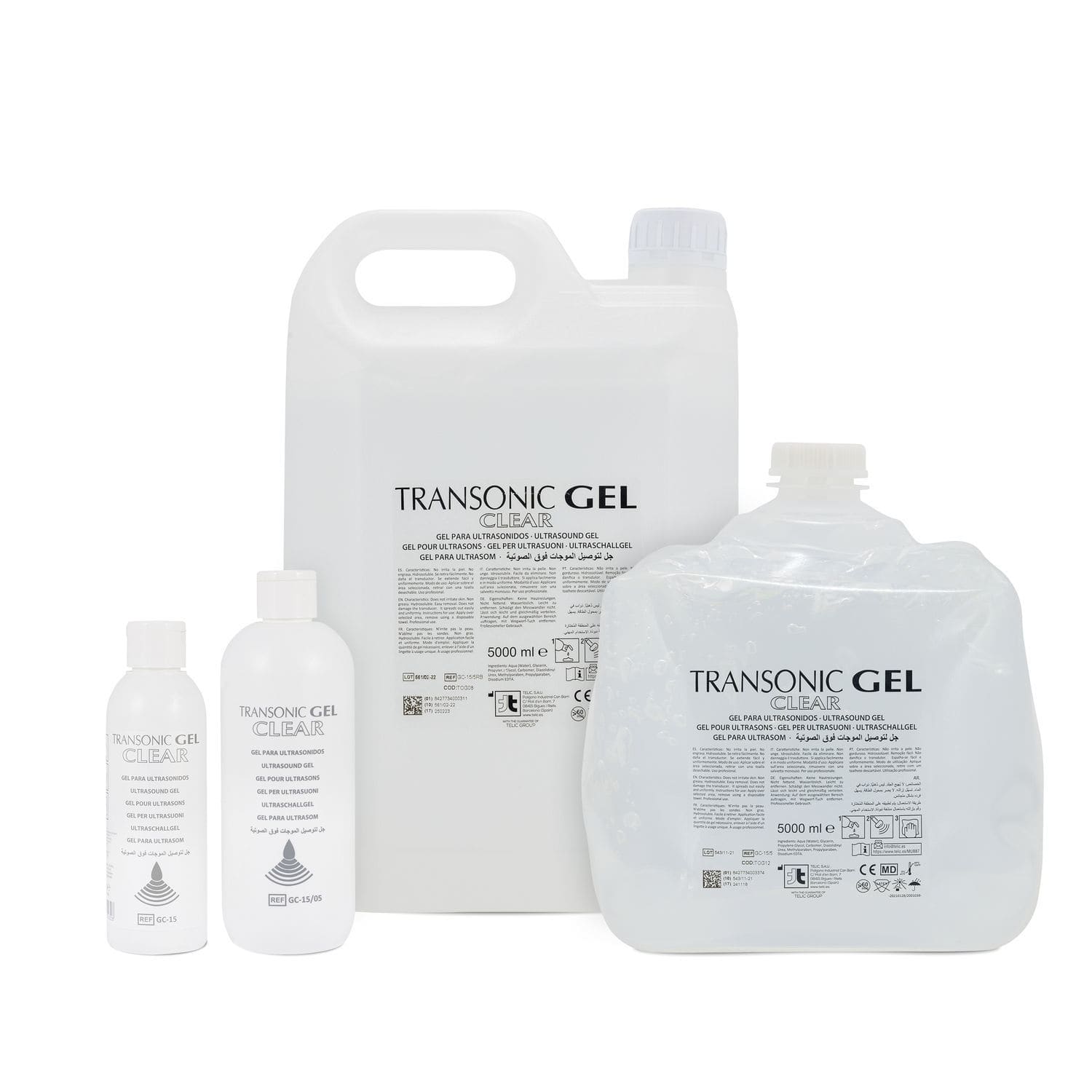 Gel de ultrasonidos transparente - GC-15/5 - Telic Group - 5.000 g