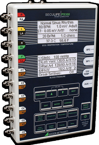 Simulador ECG - SECULIFE PS300 - GOSSEN METRAWATT GmbH - pantalla ...