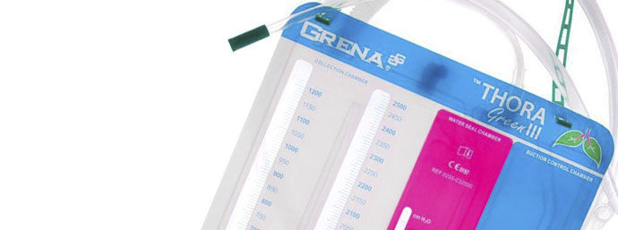 Kit de drenaje pleural - Thora Green III™ - Grena - con 3 cámaras ...