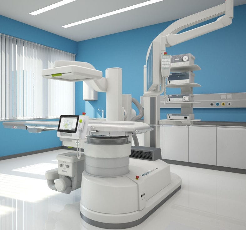 Litotriptor extracorpóreo / fijado al suelo / con columna de endoscopia ...