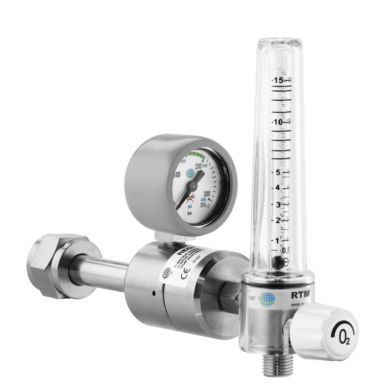 Flujómetro de oxígeno / con descompresor / de área variable ...