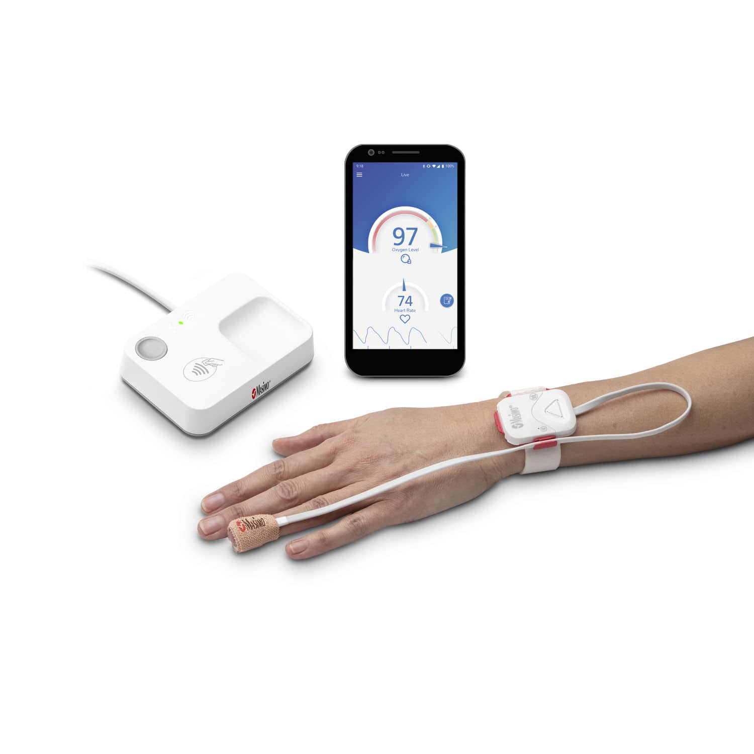 Monitor SpO2 portátil de mano - SafetyNet Alert™ - Masimo - para ...