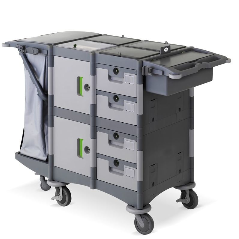 Carro médico - BRIX HEALTHCARE - IPC - de limpieza / con cajón / con puerta