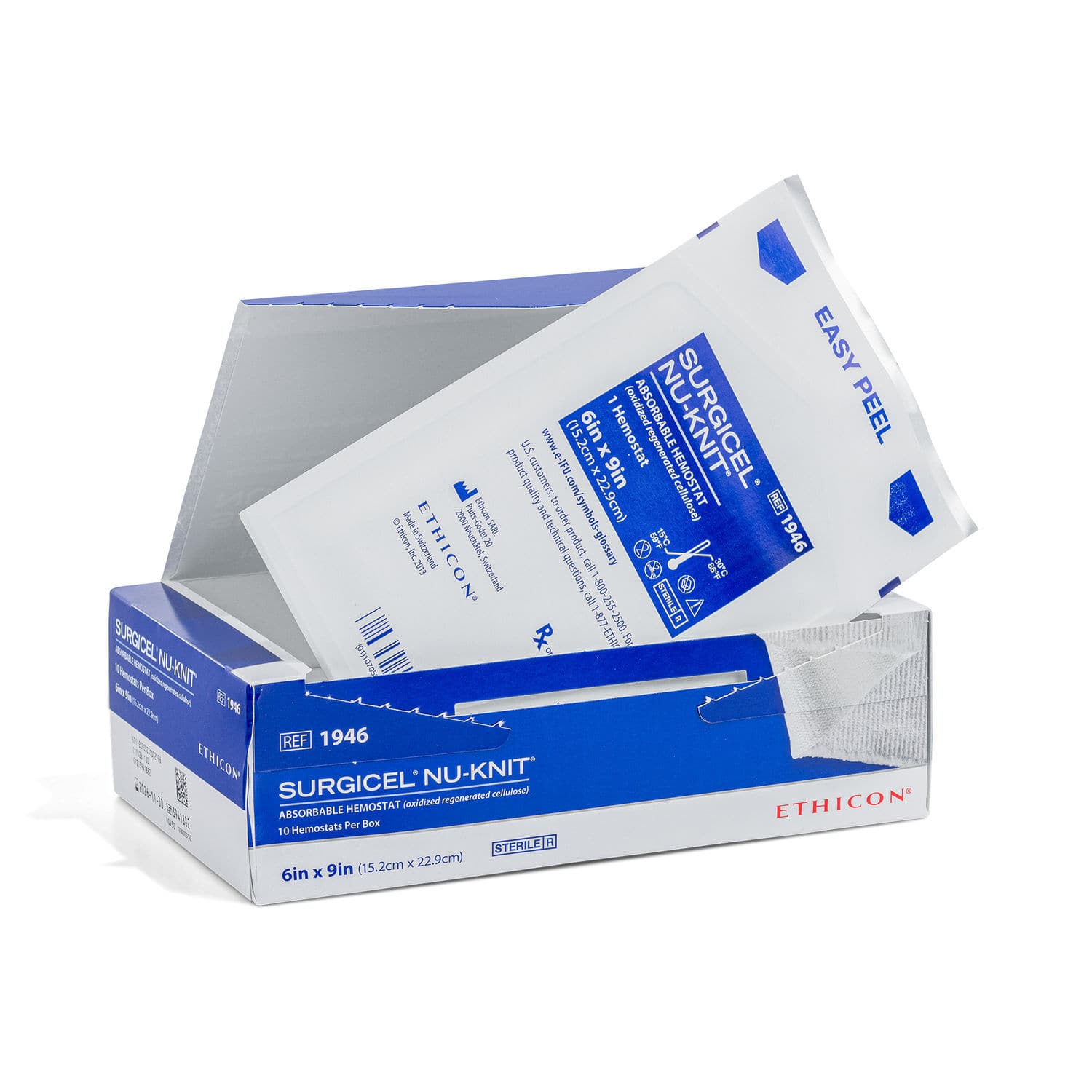 Agente hemostático banda de tejido - SURGICEL™ NU-KNIT™ - Ethicon
