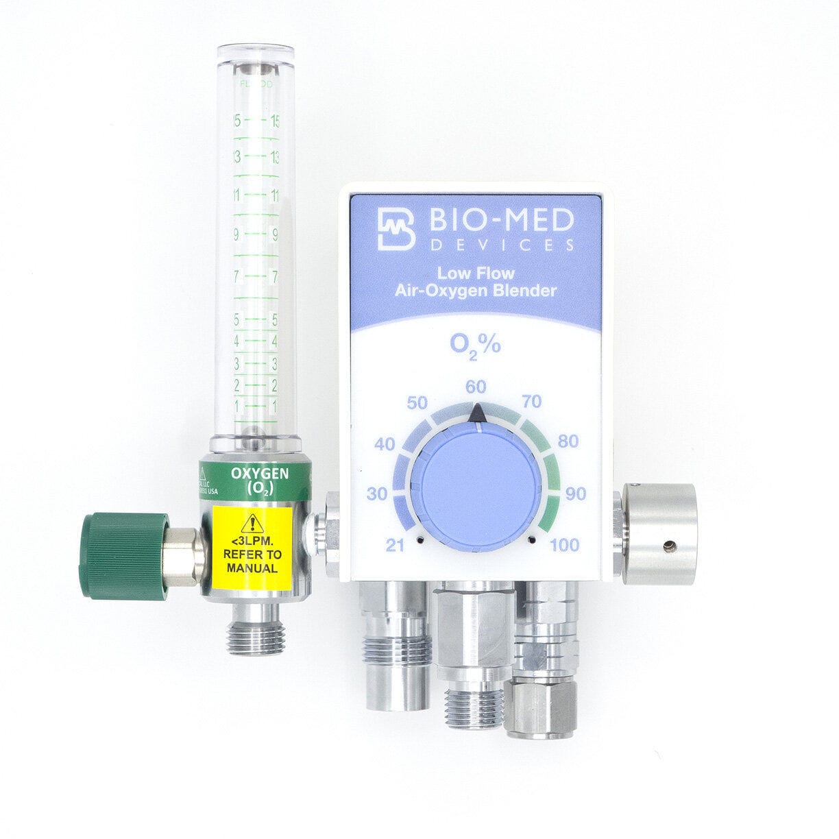 Mezclador de gases de anestesia - 2003FL - Bio-Med Devices - de oxígeno