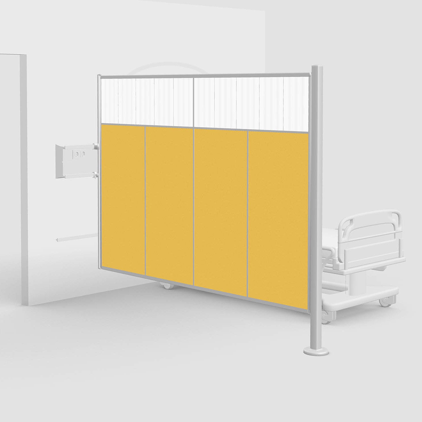 Biombo médico fijo - 06355-DT-S - Silentia - plegable