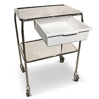 Carro para instrumental - 3401 - Lojer - de acero inoxidable / 1 cajón ...