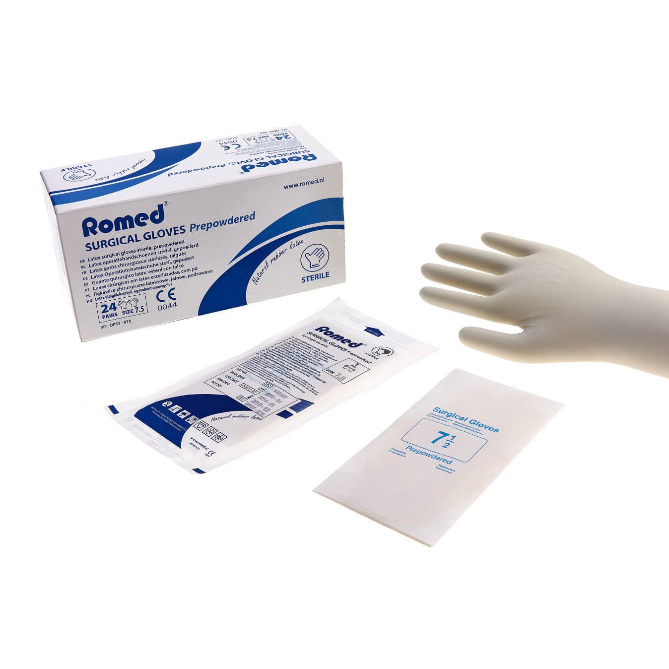 Guante de látex - OPST060 - Romed Holland - quirúrgico / estéril / caja ...