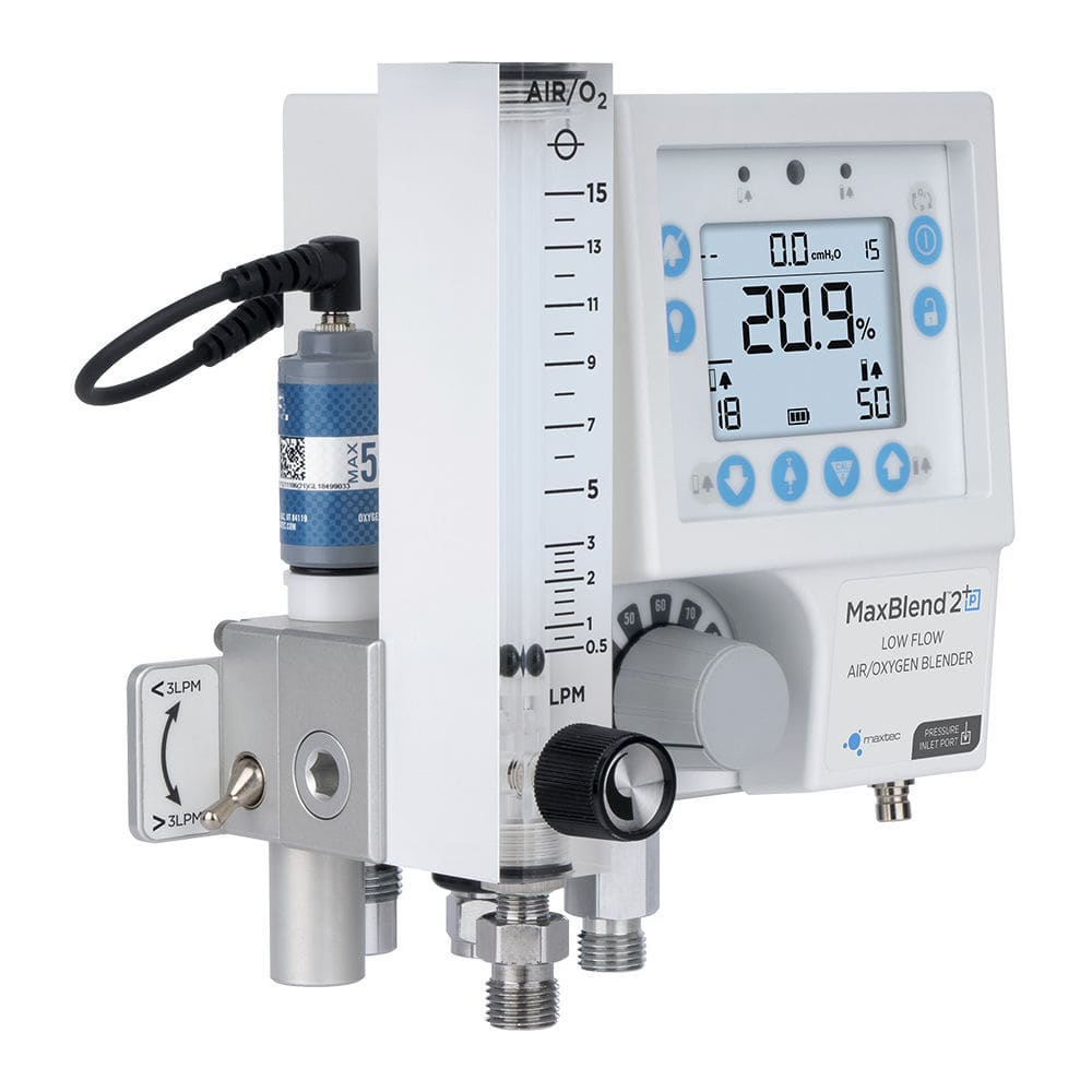 Mezclador de gases respiratorio - MaxBlend™ 2+p - Maxtec - de oxígeno