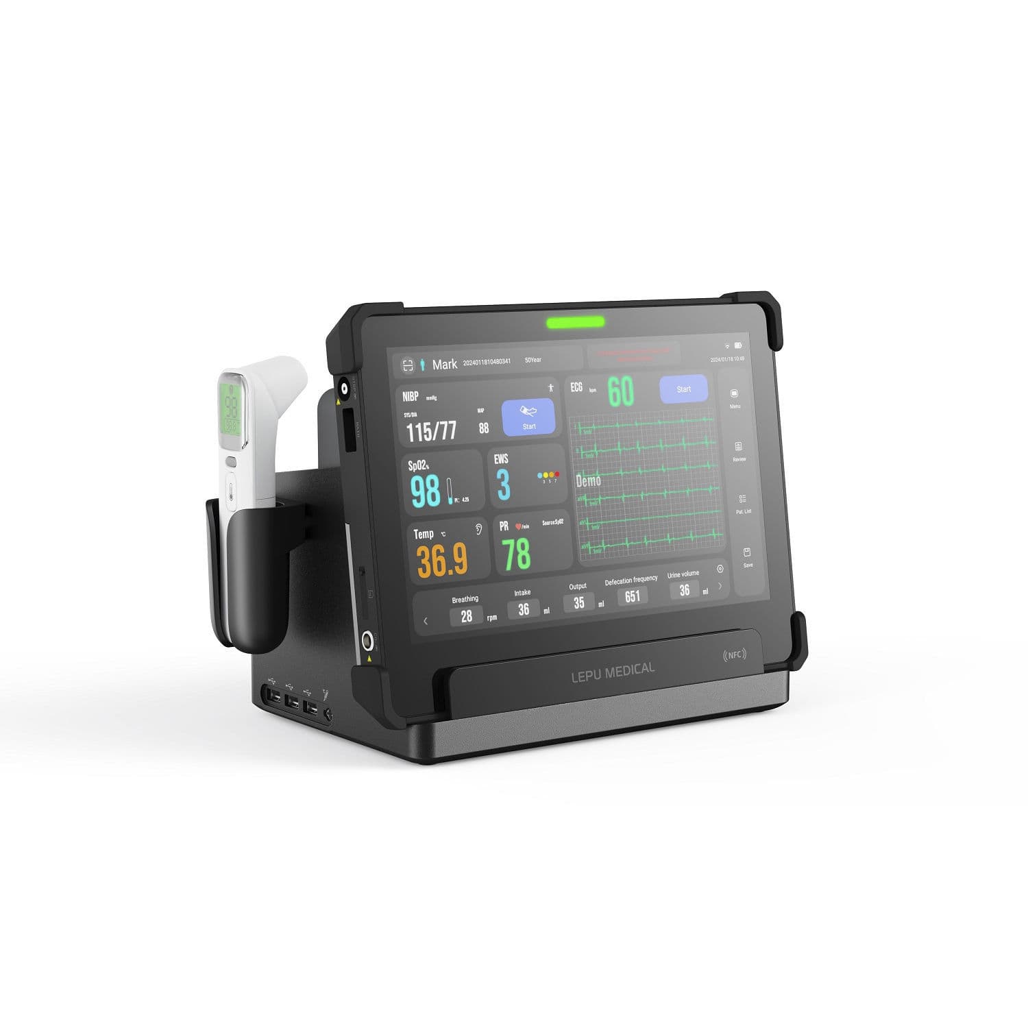 Monitor de paciente de mesa - AIView VS - Lepu Medical - ECG / RESP / PNI