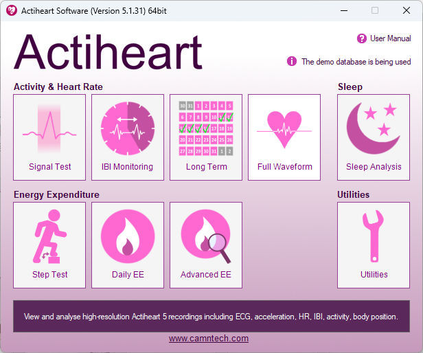 Software de análisis de la variabilidad de la frecuencia cardíaca - Actiheart 5 - CamNtech ...