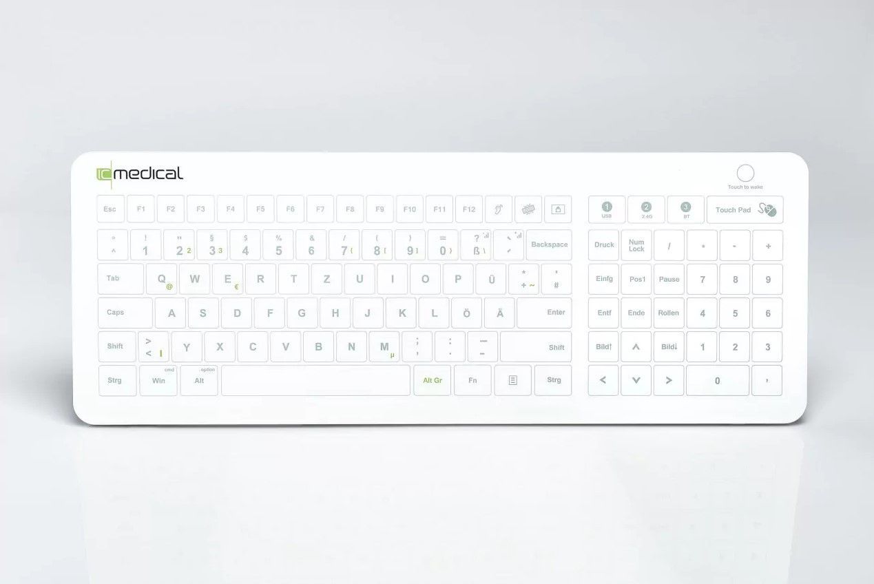 Teclado médico con alfombrilla táctil - IC Keys - HT 400 - IC Medical ...