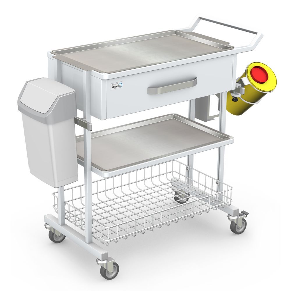 Carro de transporte / para instrumental / con estantes / 1 cajón - K-3 ...