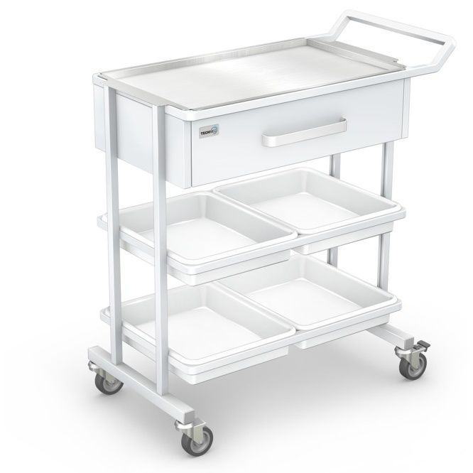 Carro de transporte / para instrumental / con estantes / 1 cajón - K-3 ...