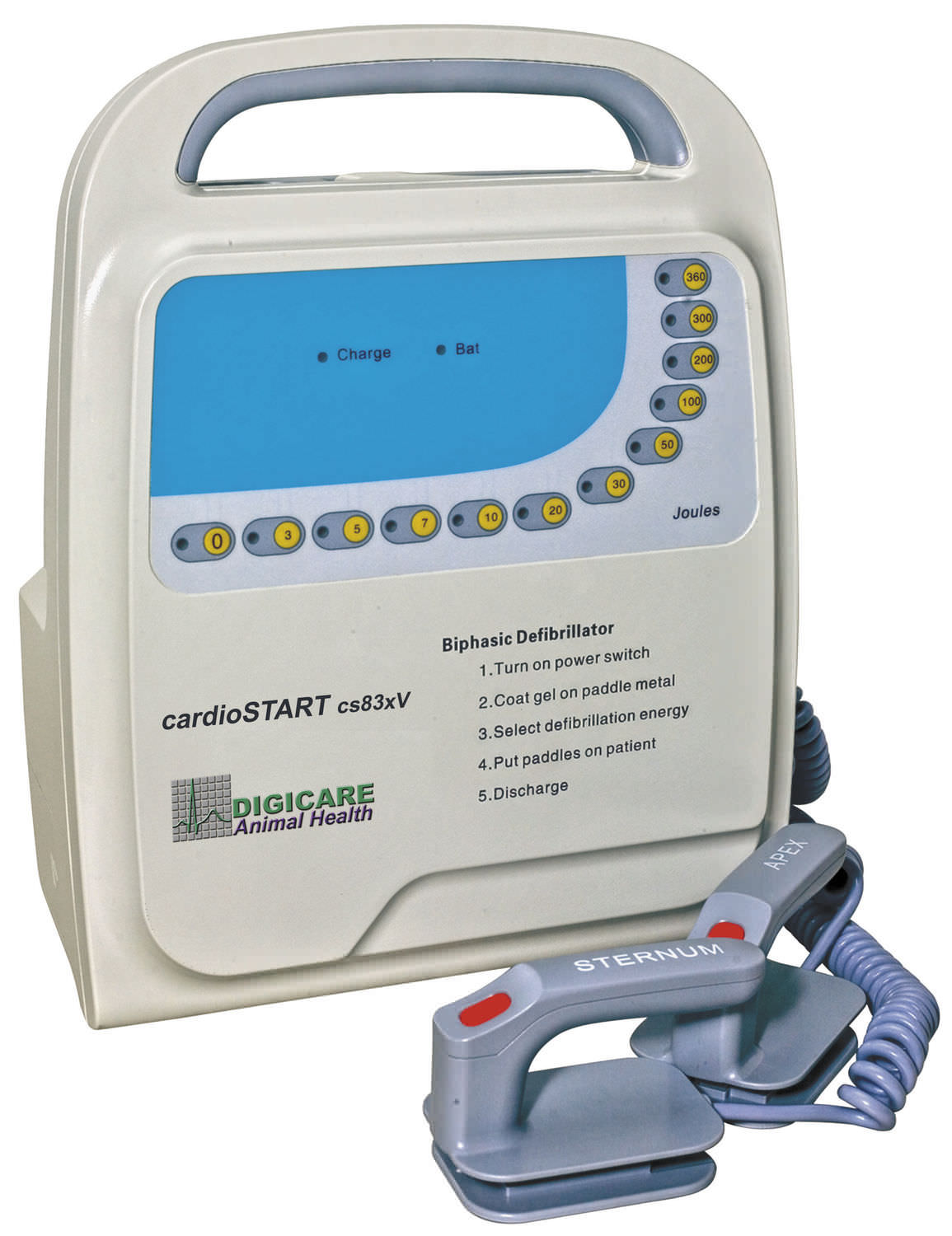 Desfibrilador externo manual - CardioStart CS83xVet - Digicare Animal ...