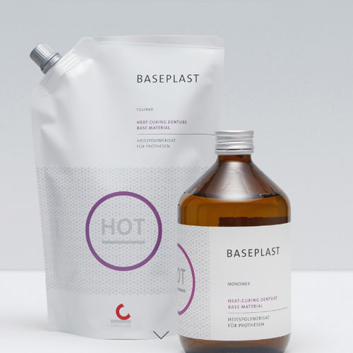 Material dental gingival - BASEPLAST - Candulor - para la fabricación de dentaduras postizas ...