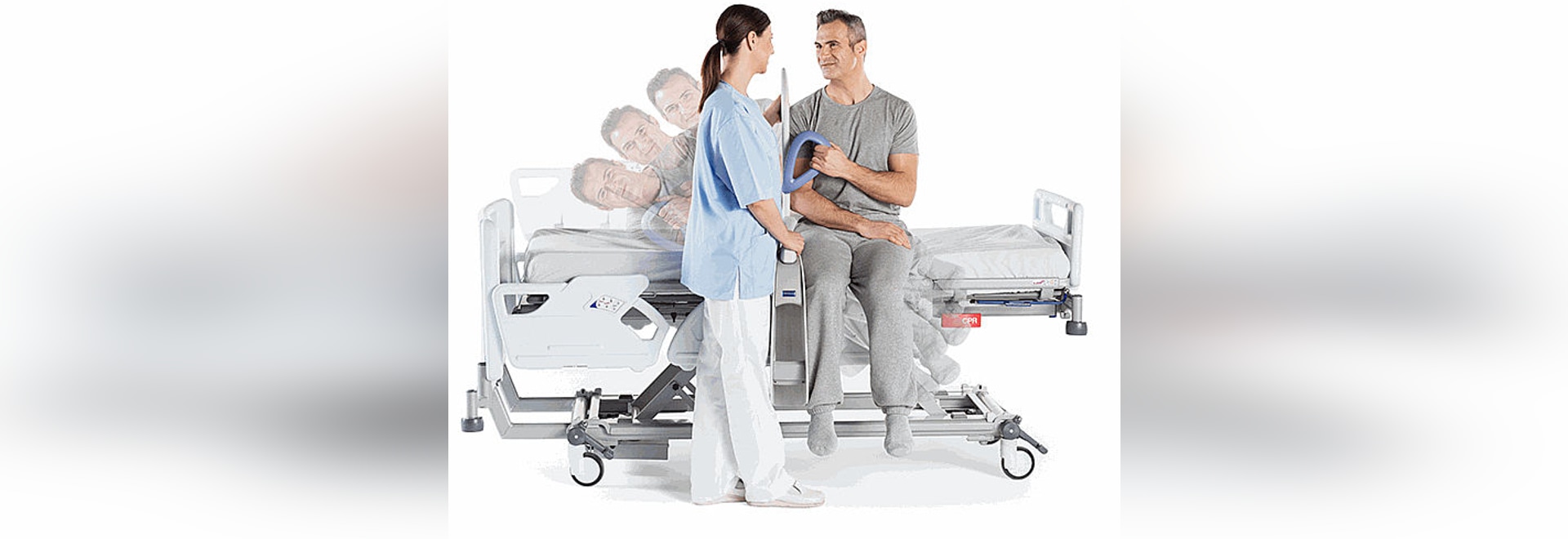 Seba: Supino al borde asentado de la solución de la cama - Arjo